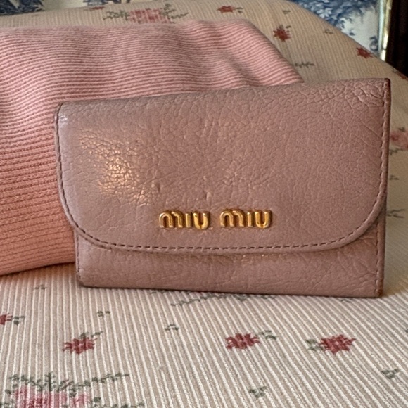 Miu Miu | Bags | Miu Miu Blush Leather Key Holder | Poshmark